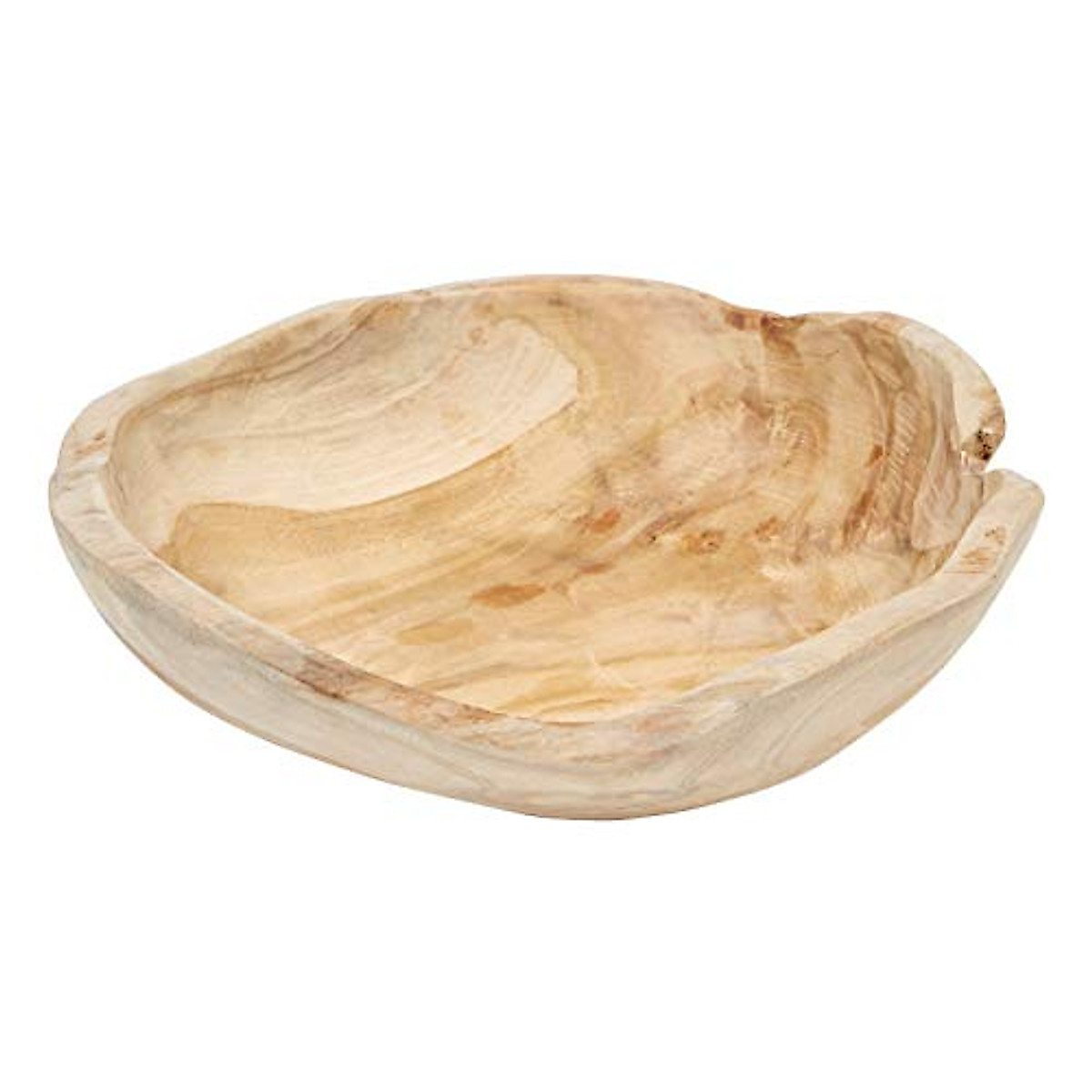 Creative Co-Op Teak Wood (Each Will Vary) Bowl, Brown