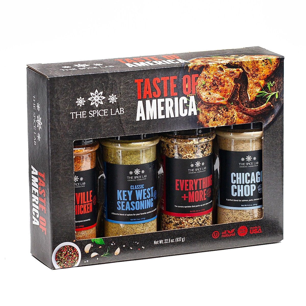 The Spice Lab Taste of America Spices and Seasonings Ultimate Grilling Set - Gift Kit for Cooking, Air Fryers & Men - Made in the USA