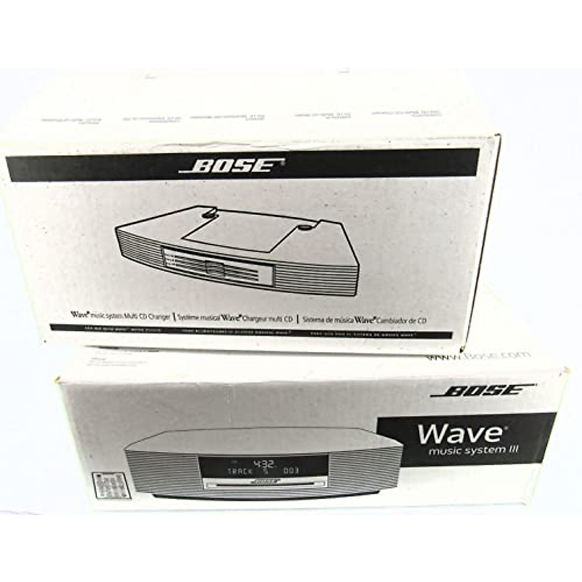 Bose Wave Music System III with Multi-CD Changer - Titanium Silver, Compatible with Alexa or Bluetooth Adapter (Renewed)