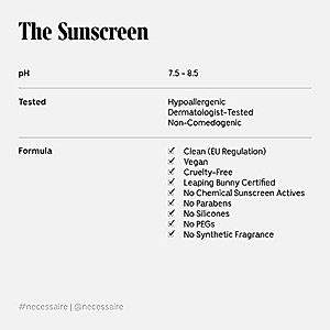 Nécessaire The Mineral Sunscreen SPF 30 PA+++. For The Body. Broad Spectrum. Zinc Oxide, Hyaluronic Acid, Niacinamide. Hydrate. Protect Against Sun Damage + Premature Aging. Dermatologist-Tested. 150 ml / 5.1 fl oz