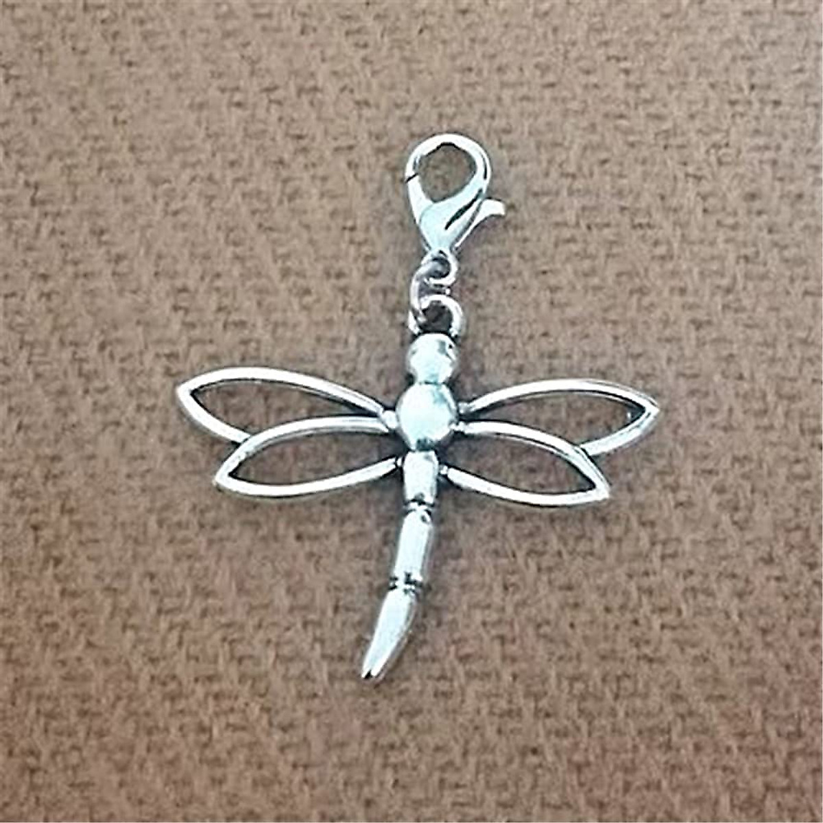 WYGUYO 2pcs Dragonfly Clip on Charm, Dragonfly Zipper Pull, Insect Jewelry