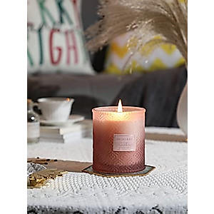 Valentine's Day Sea Salt & Rose Scented Candle Large Jar Candle for Home 19oz Gift Candle for Women Men Wooden Wick