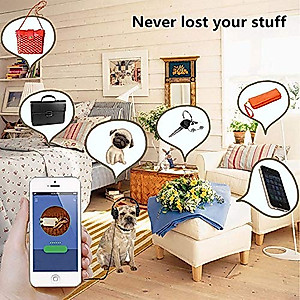 KUTTXRAS Smart Key Finder Pet Tracker Wireless Anti Lost Alarm Sensor Bidirectional Positioning for Kids，Forgetful and Old People-4 Pack with Detailed Instructions for Use