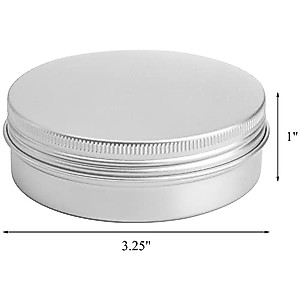 Tosnail 36 Pack 4 oz Aluminum Round Tins Empty Tins Candle Tins Spice Tins with Screw Top Lids