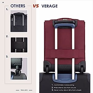 Verage Carry On Underseat Luggage with Wheels & USB Port, 16 Inch Wheeled Spinner Bag Carry-on Luggages for Airlines, Lightweight Suitcase Men Women, Pilots and Crew(16-Inch Rolling Underseat)