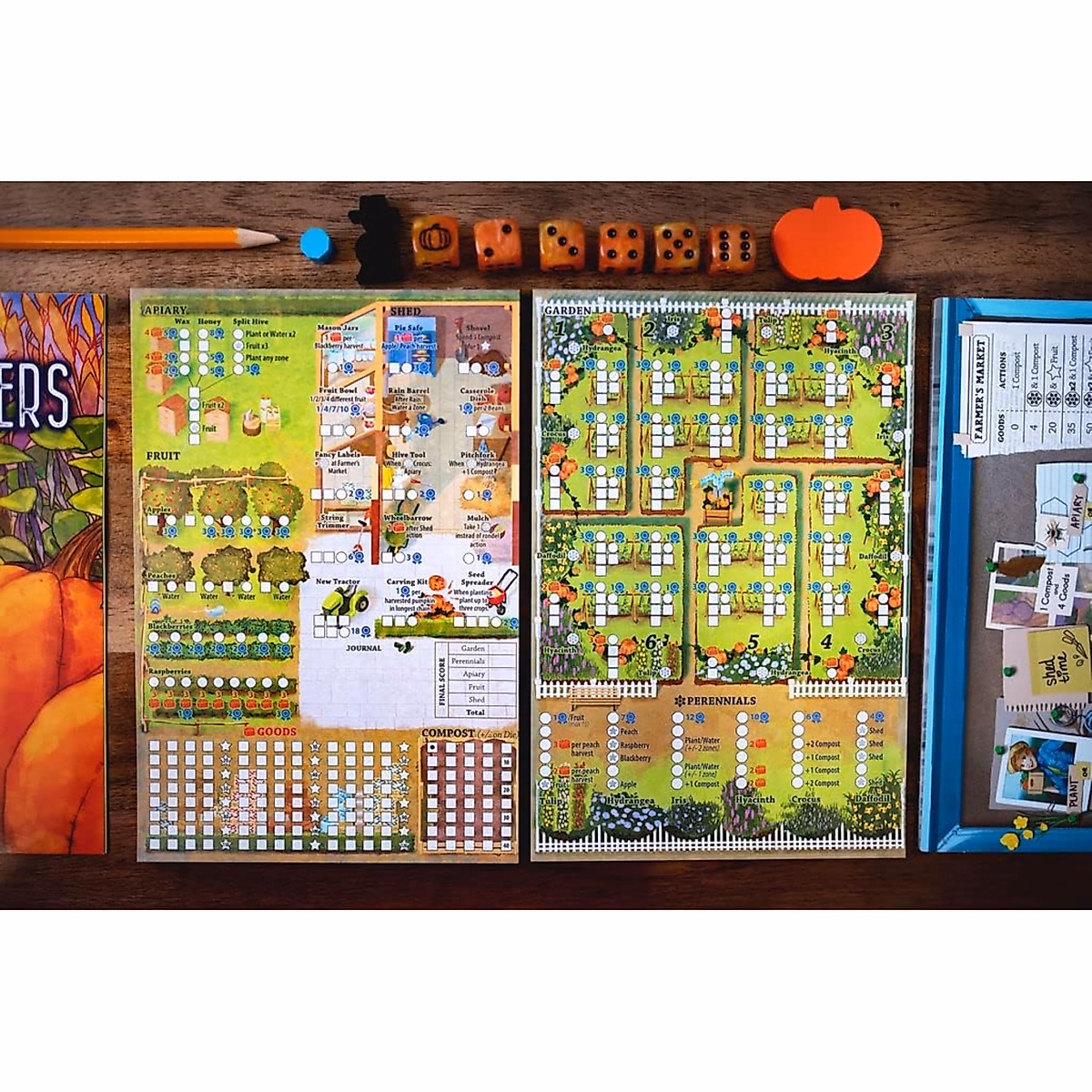 Three Sisters , A Strategic Roll and Write Board Game About Gardening - 25th Century Games