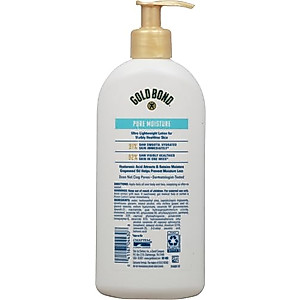 Gold Bond Pure Moisture Lotion, 14 oz., Ultra-lightweight Daily Body & Face Lotion for Dry Skin
