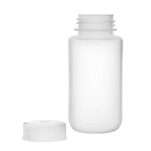 EISCO 12PK Reagent Bottles, 250ml - Wide Mouth with Screw Cap - Polypropylene - Translucent Labs