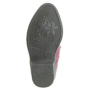 Disney Minnie Mouse Cowgirl Western Boots - Minnie cowboy boot - Pink Glitter (size 7 Toddler)