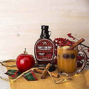 Green Jay Gourmet Tart Cherry Syrup - Premium Breakfast Syrup with Sweet Cherries, Cane Sugar & Lemon Juice - All-Natural, Non-GMO Pancake Syrup, Waffle Syrup & Dessert Syrup - 8 Ounces