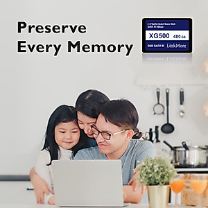 LinkMore XG500 480GB 2.5" SATA III (6Gb/s) Internal SSD, Solid State Drive, Read Speed Up to 500MB/s, 2.5 inch for Laptop and PC Desktop