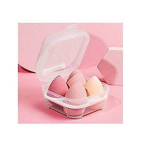 Sinen 4 Pcs Dry and Wet Use Makeup Sponge Set Blender Beauty Foundation Blending Sponge for Liquid, Cream, and Powder with Egg Holder Box