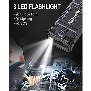 AVAPOW Car Battery Jump Starter 3000A Peak, Jumpstart with Force Start Function, Portable Starters for Up to 8L Gas 8L Diesel Engine with Booster Function,12V Lithium Jump Charger Pack Box