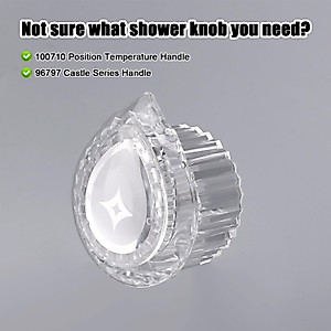 Shower Knob Replacement for Moen Posi-Temp, 100710 Shower Faucet Handle One-Handle Bathtub Knobs Faucet Knobs Replacement for Single Handle Bathroom Faucet Accessory
