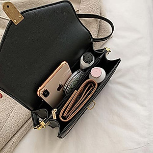 Crossbody Bag For Women Plaid Pattern Pu Leather Vintage Designer Small Handbags Messenger Shoulder Bag Office Ladies Cellphone Coin Purses (Khaki)