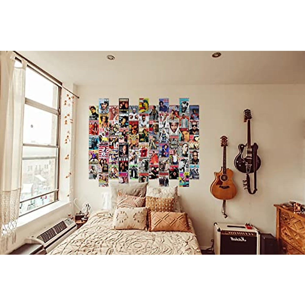 60 Pcs Print Hip Hop/Rap Wall Collage Kit | Music Posters for Room Aesthetic | Unique Retro Magazines Album Covers Printed Photos | Aesthetic Poster | Rapper Posters