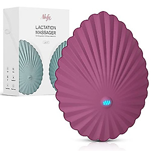 Lactation Massager for Breastfeeding, Pumping, 10 Vibration Modes for Improve Milk Flow, Breastfeeding Experience(Purple)