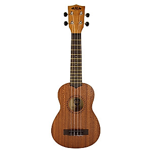 Official Kala Learn to Play Ukulele Soprano Starter Kit, Satin Mahogany – Includes online lessons, tuner app, and booklet (KALA-LTP-S)