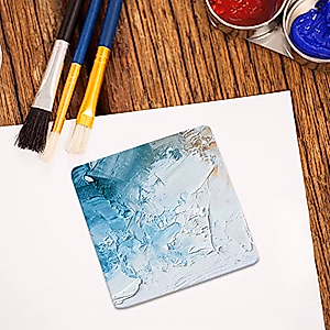 24 PCS Unfinished Square Wood Coasters, 4 Inch Blank Wooden Coasters with 100 Pcs Self Adhesive Non Slip Foam Dots, Wood Slices for DIY Crafts Painting Engraving Home Decoration