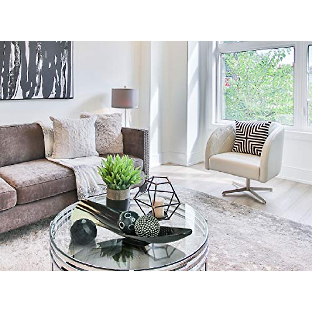 U'Neeque Collections Beautiful Handmade Black Small Decorative Balls for Bowls - Decorative Balls Set of 3”x 3 pcs, Accent Decor Great for Trays & Vases