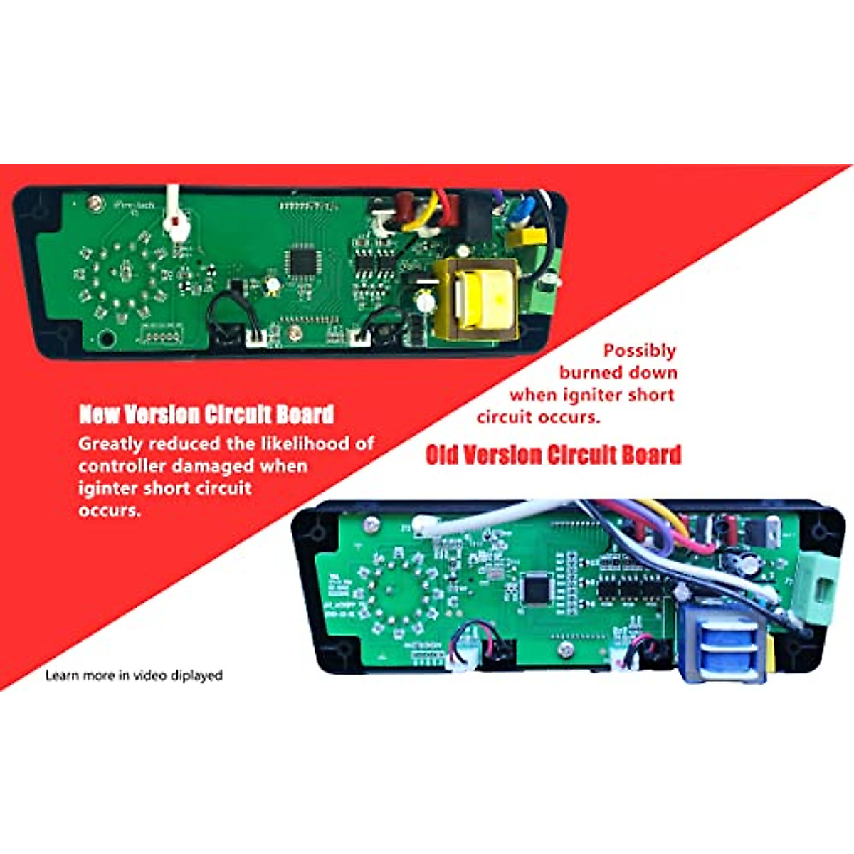Control Board Kit Replacement for Pit BOSS Series 3/4/5/7 Vertical Pellet Smoker, Upgraded Circuit Baord Applied, Come with 1 Hot Rod Ignitor,1 RTD Temperature Sensor and 2 Meat Probes