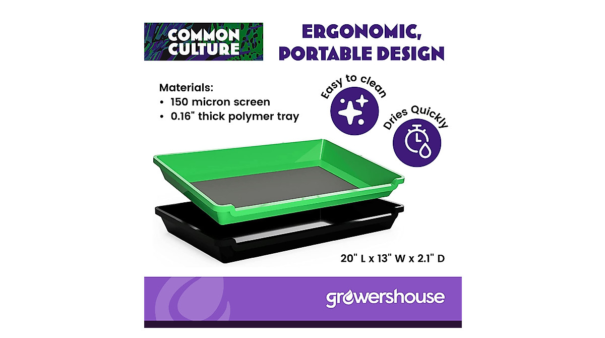 COMMON CULTURE Trim Tray Kit: Herb Trimming & Pollen Sifter