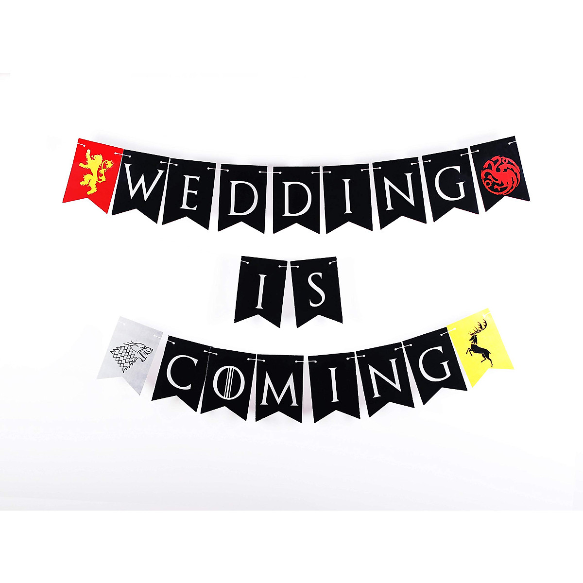 Ideas from Boston-Game of throne Banner, Winter is coming here game of thrones party decorations, Wedding is coming marriage cutouts, GOT banners and flags