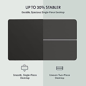 FLEXISPOT Adjustable Height Desk 40 x 24 Inches Small Standing Desk for Small Space Electric Sit Stand Home Office Table Computer Workstation (Black Frame + Black Desktop)