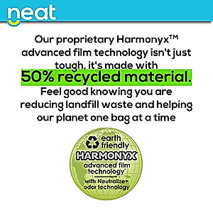 Neat Tall Kitchen 30 Gallon Drawstring Trash Bags - (MEGA 120 COUNT) - Triple Ply Fortified, Eco-Friendly 50% Recycled Material, Neutralize+ Odor Technology, Reversible Black and White Garbage Bags