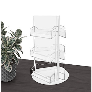 Marketing Holders Spinning Business Card Holder Acrylic Counter Holds 3.5" x 2" Appointment Cards for Hotels and Hospitality Concierge Real Estate Agents Concert Venues Studios 9 Pockets Clear