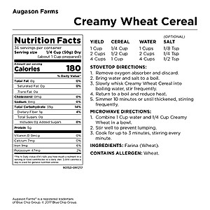Augason Farms Creamy White Cereal - 63 Ounce (Pack of 1)