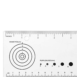 Edtape Wound Measurement Tools Wound Measuring Ruler Medical Ruler Wound Measuring Tool EMI Medical Ruler with Pupil Gauge Reference Guide