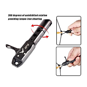 FENJANER Archery Bow Release for Compound Bow Adjustable Wrist Strap Archery Release Aid Quick Release for Hunting Shooting (Camo)