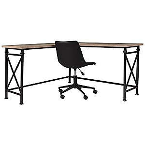 Signature Design by Ashley Jaeparli Modern Farmhouse Home Office L Shaped Desk, Brown