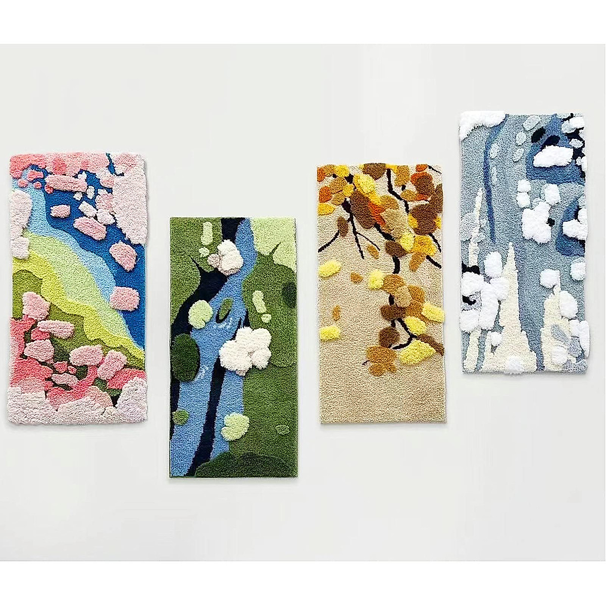 UKELER 3D Grass Moss Rug Soft Shag Bathroom Rugs Living Room Rug Kids Rug Nursery Rug Non Slip Washable Runner Rugs for Bedroom Laundry Room Playroom Hallway Home Decor 55''x27.5''