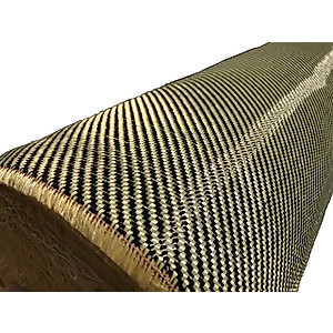 Kevlar FABRIC-2x2 Twill WEAVE-3K/200g (YLW-Blk 1 ft x 4 in)