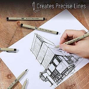 Mr. Pen- Drawing Pens, Black Multiliner, 8 Pack, Anime Pens, Sketch Pens, Micro Pen, Drawing Pens for Artists, Fineliner Pens, Art Pens, Inking Pens, Line Art Pens, Bible Journaling Pens, Fine Point