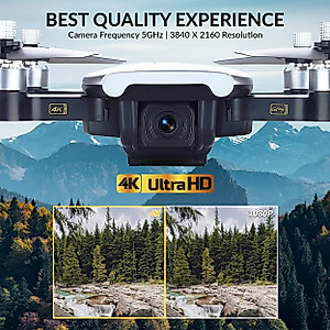 Contixo F30 Drone for Kids and Adults WiFi 4K UHD Camera and GPS,FPV Quadcopter for Beginners,Foldable Mini Drone,Brushless Motor,Follow Me,Two Batteries and Carrying Case Included