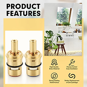 Replacement for Kingston Brass KSRPL8100CC & KSRPL8100HC Ceramic Disc Cartridge, Ceramic Cartridge Replacement, Cold Hot Ceramic Cartridge Fits for Kingston Brass Faucet