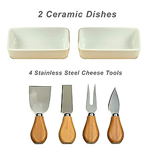 Picnic at Ascot Sherborne Bamboo Cheese Board Set with 4 Tools - Designed & Quality Assured in the USA