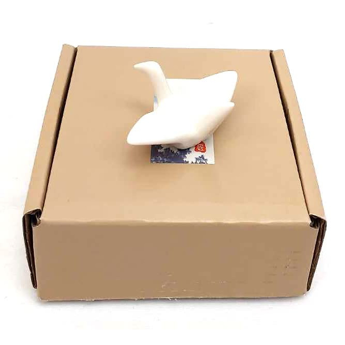 JapanBargain, Porcelain Chopstick Rest, Origami Crane Shape, Set of 4 (White)