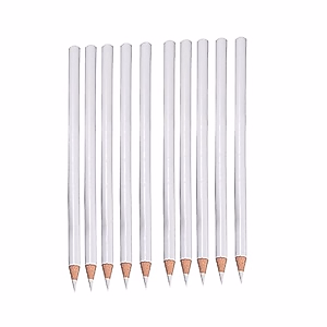 SEWACC 10pcs Rhinestones Picker Pencil Nail Art Pencils Nail Rhinestone Picker White Pencils Nail Tools Rhinestone for Nails White Nail Point Pen Bamboo Manicure Nail Clippers