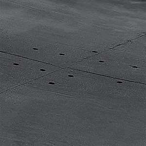 Bestway Flowclear PVC Round 14 Foot Pool Cover for Above Ground Frame Pools with Drain Holes and Secure Tie-Down Ropes, Black (Cover Only)