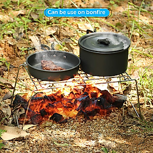 Camping Grill, Grills for Camping Folding & Lightweight Steel Mesh Barbecue Grill Tool, Portable Camping Grill for Outdoor Camping, Cooking, Hiking, Tailgating, Backpacking & Party