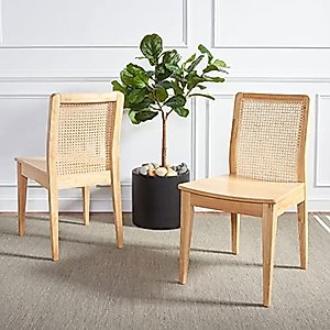 Safavieh Home Collection Benicio Natural Rattan Dining Chair (Set of 2) DCH1005D-SET2, 0