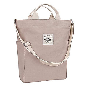 Lily queen Women Canvas Tote Handbags Casual Hobo Shoulder Bag Crossbody (Taupe Grey)