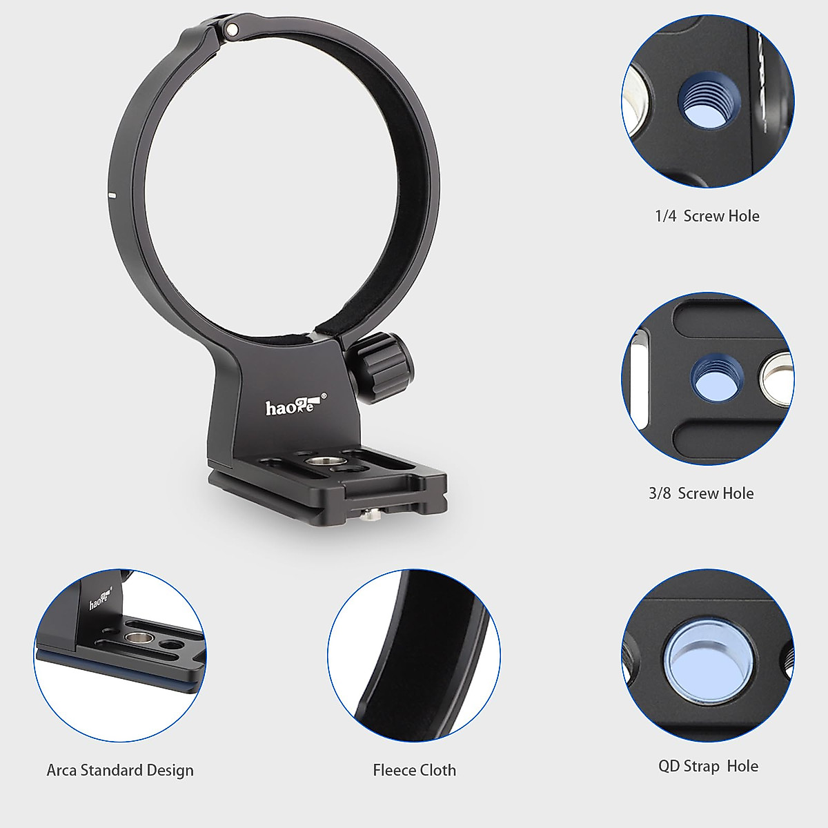 Haoge LMR-TL540 Lens Collar for Tamron 50-400mm A067,100-400mm f/4.5-6.3 Di VC USD A035 Lens Built-in Arca Type Quick Release Plate Replace Tamron A035TM