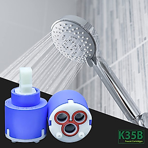 K35A Faucet Cartridge, Replacement Cartridge Compatible with La Torre, Gerber, Danze & Moen, Single Lever Shower Tub Repair, Tub Faucet Cartridges, Kitchen & Bathroom Faucet Cartridge Replacement