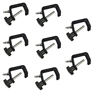 BORYLI Standard 6" C-Clamps DJ Truss Light Mounting for 44 Lbs Capacity (Pack of 8)