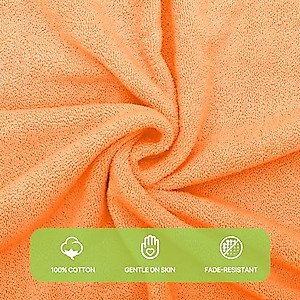 Magshion Extra Large Cotton Bath Sheet for Bathroom Adults Oversized Quick-Dry Bath Sheet Towels Set of 2,Peach